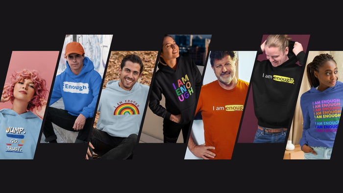 I AM ENOUGH Positive Inspirational Mental Health Clothing & Decor'
